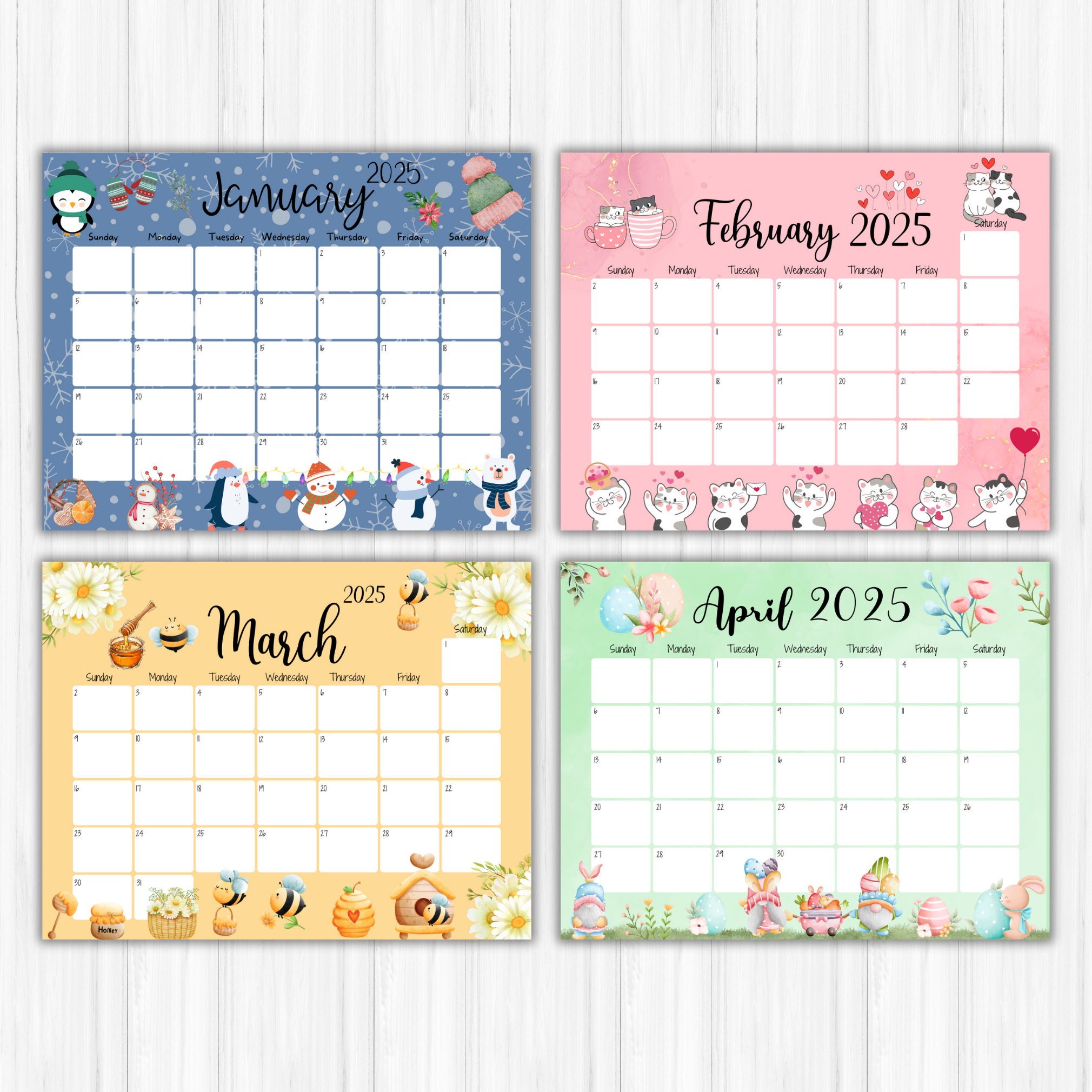 EDITABLE Academic Calendar 2024-2025 From September to August ...