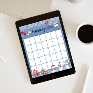 EDITABLE February 2025 Calendar, Printable February Calendar, Beautiful ...