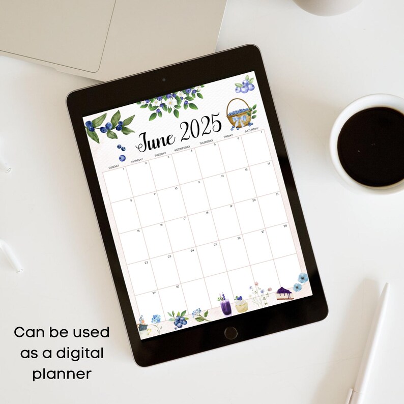 EDITABLE June 2025 Calendar, School Calendar, Fillable June Calendar ...