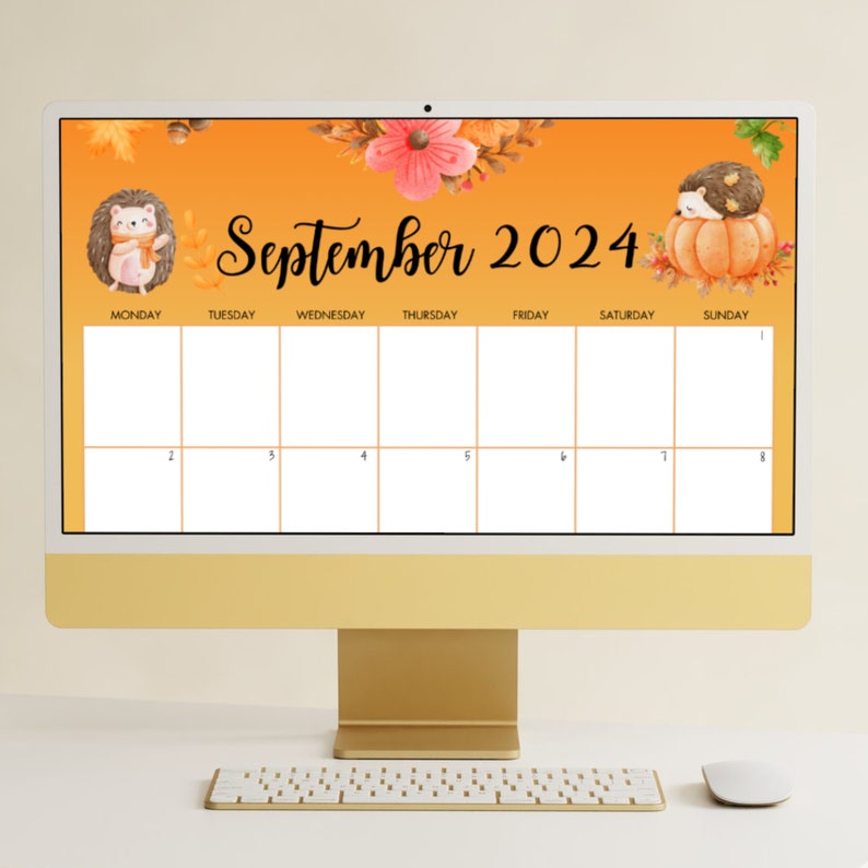 EDITABLE September 2024 Calendar, Kids Weekly Schedule, Homeschool ...
