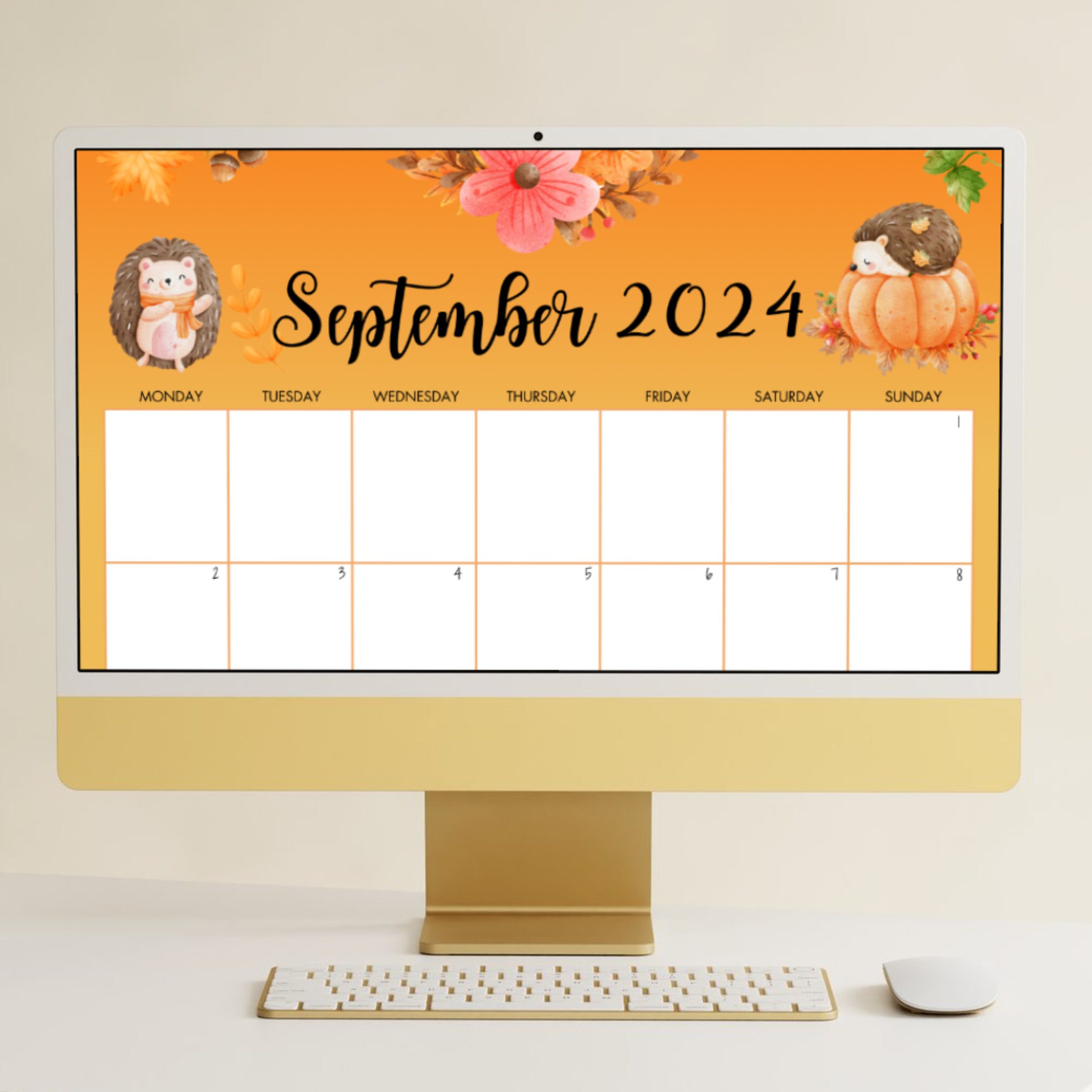 EDITABLE September 2024 Calendar, Kids Weekly Schedule, Homeschool ...
