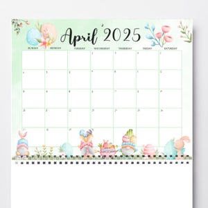 EDITABLE April 2025 Calendar, Printable April Calendar, Homeschool ...