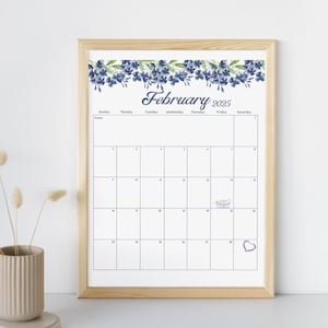 EDITABLE February 2025 Calendar, Printable February Planner, Classroom ...