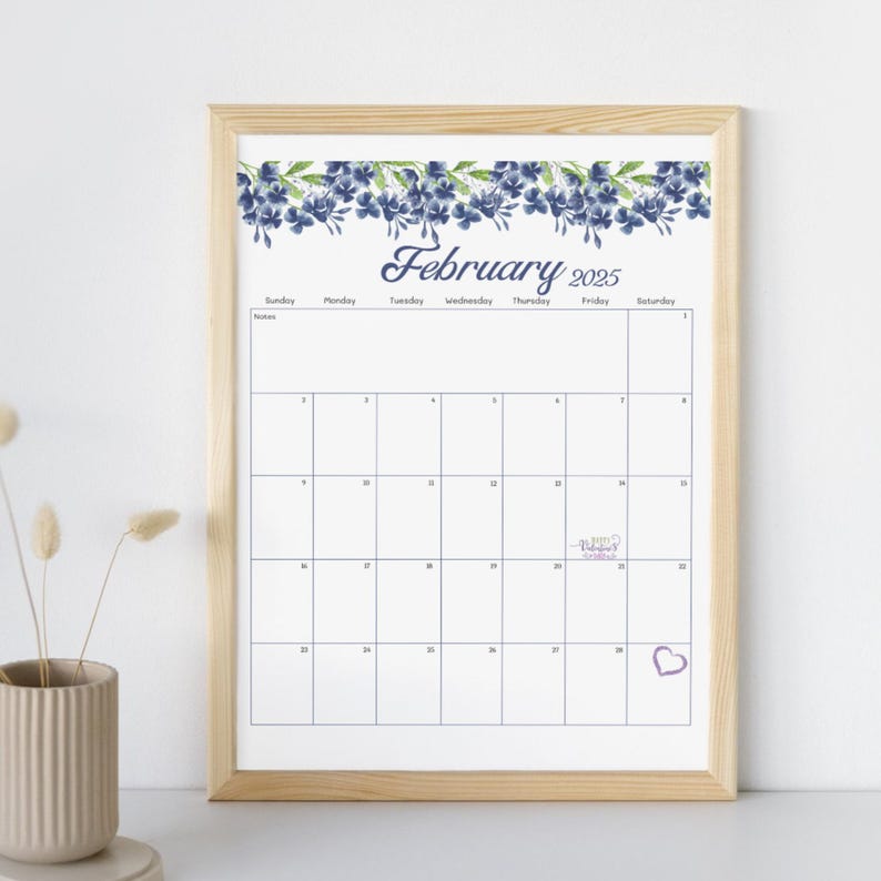 EDITABLE February 2025 Calendar, Printable February Planner, Classroom ...