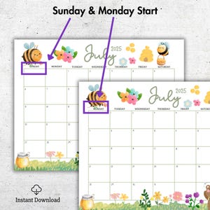 EDITABLE July 2025 Calendar, 2025 Summer Planner, Colorful Happy Summer ...
