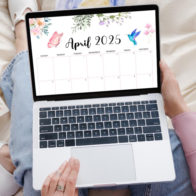 EDITABLE April 2025 Calendar, Printable 2025 April Planner, Fillable ...