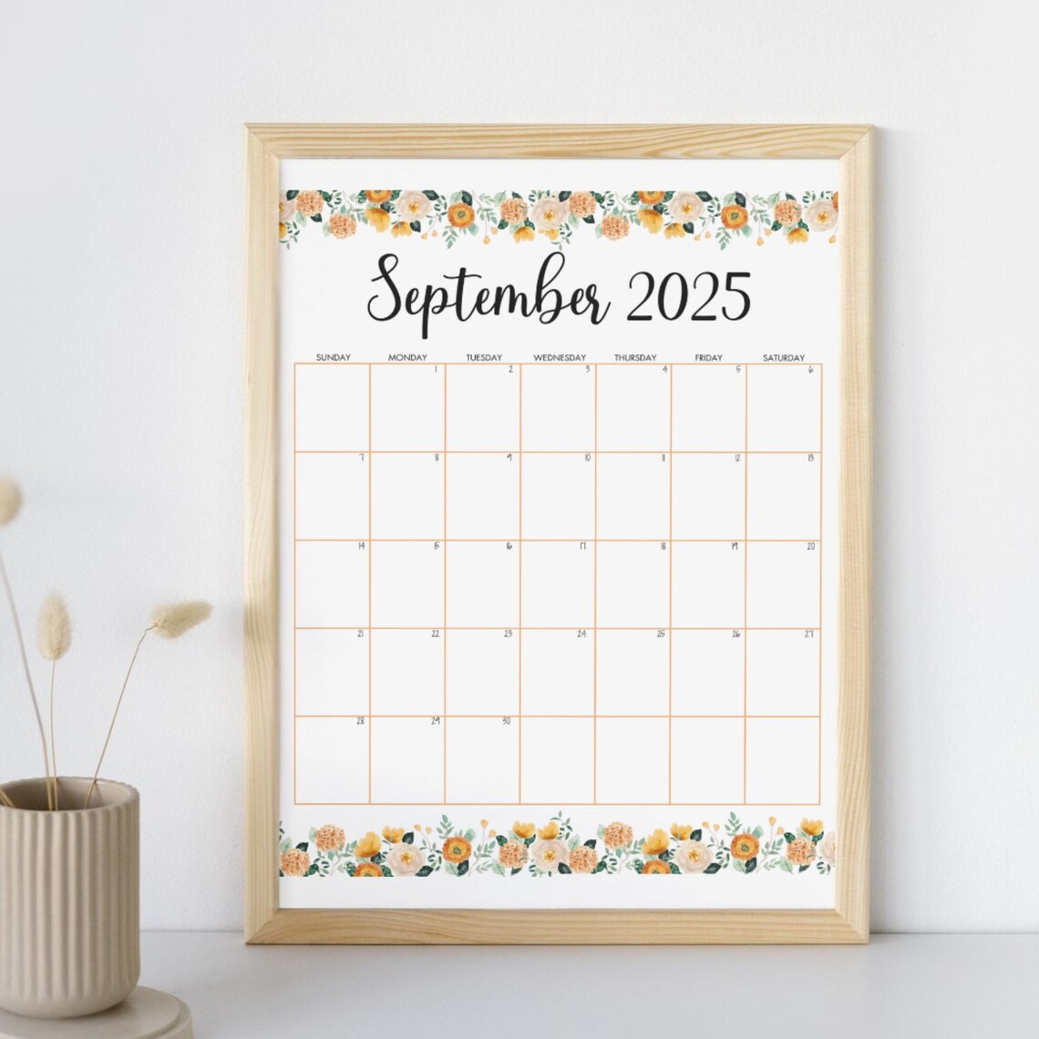 EDITABLE September 2025 Calendar, Printable Calendar, Homeschool ...