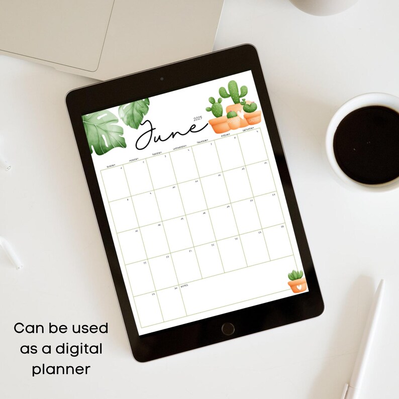 Editable 2025 June Calendar, June Monthly Planner, Summer Planner ...