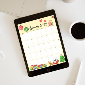 EDITABLE January 2025 Calendar, Cute Penguins, Happy New Year ...