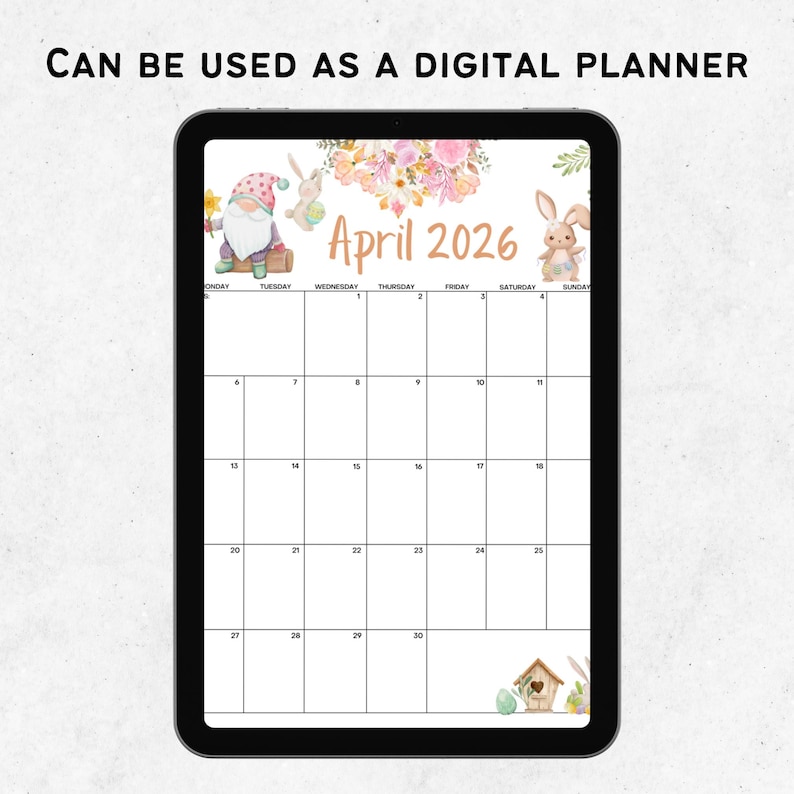 Printable 2026 Calendar Fillable PDF | 12-month Jan–dec Planner ...