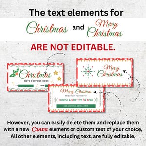 Personalized Kids Christmas Coupon Book, Editable Christmas Coupon ...