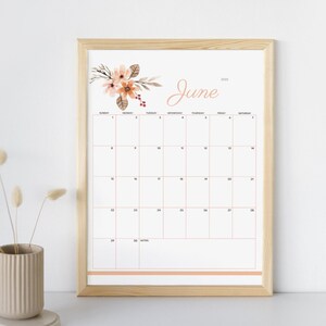 Editable 2025 June Calendar, Monthly Planner, 2025 Summer, Watercolor ...