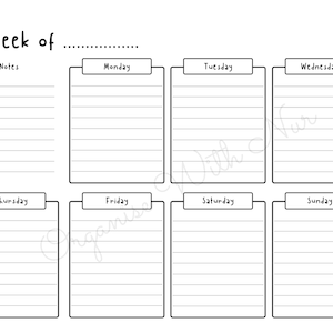Printable Weekly Planner, Sunday Monday Start, Weekly Schedule, to Do ...
