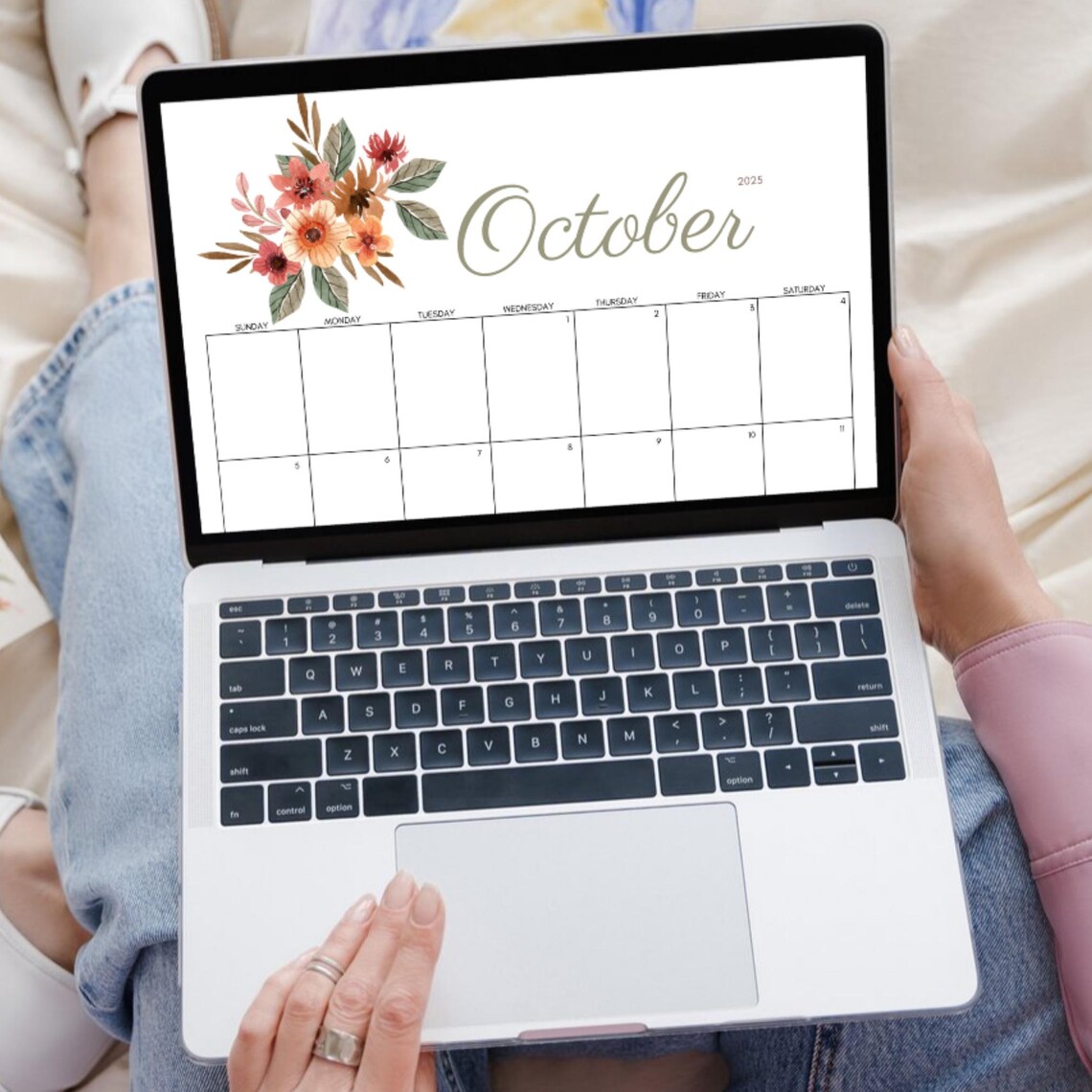 EDITABLE October 2025 Calendar, October Monthly Planner, Beautiful ...