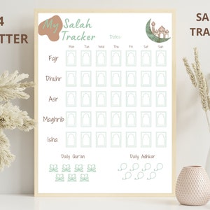 Printable Salah Tracker, Muslim Prayer Tracker, Prayer Chart for Kids ...