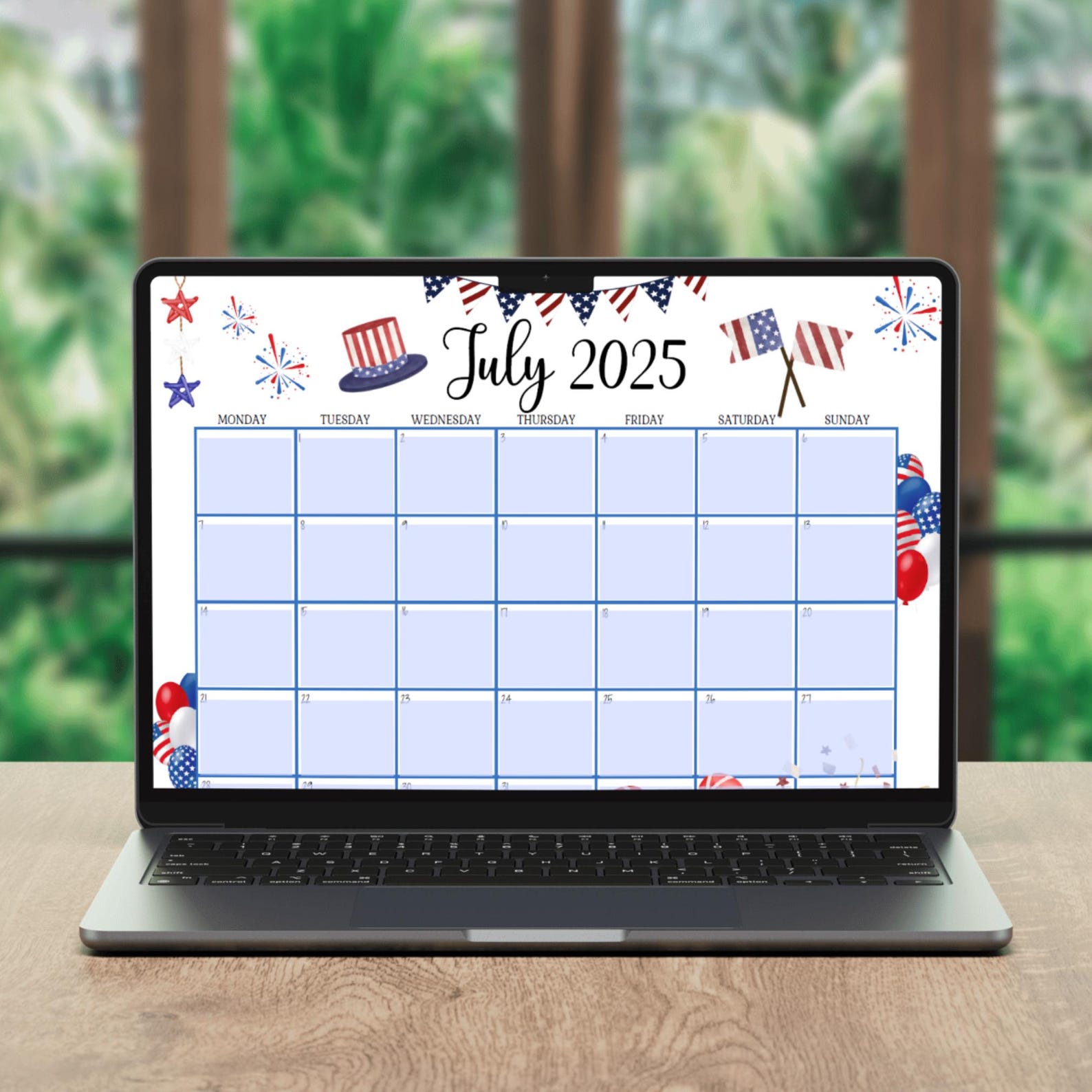 EDITABLE July 2025 Calendar, Monthly Planner, Printable Homeschool ...
