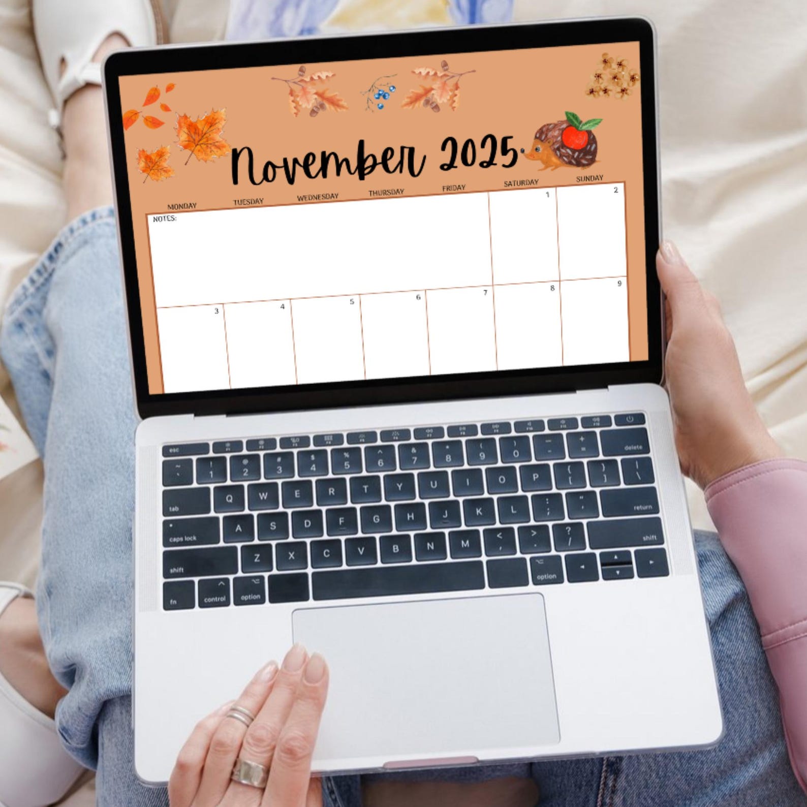 EDITABLE November 2025 Calendar, Thanksgiving Planner, Beautiful Fall ...