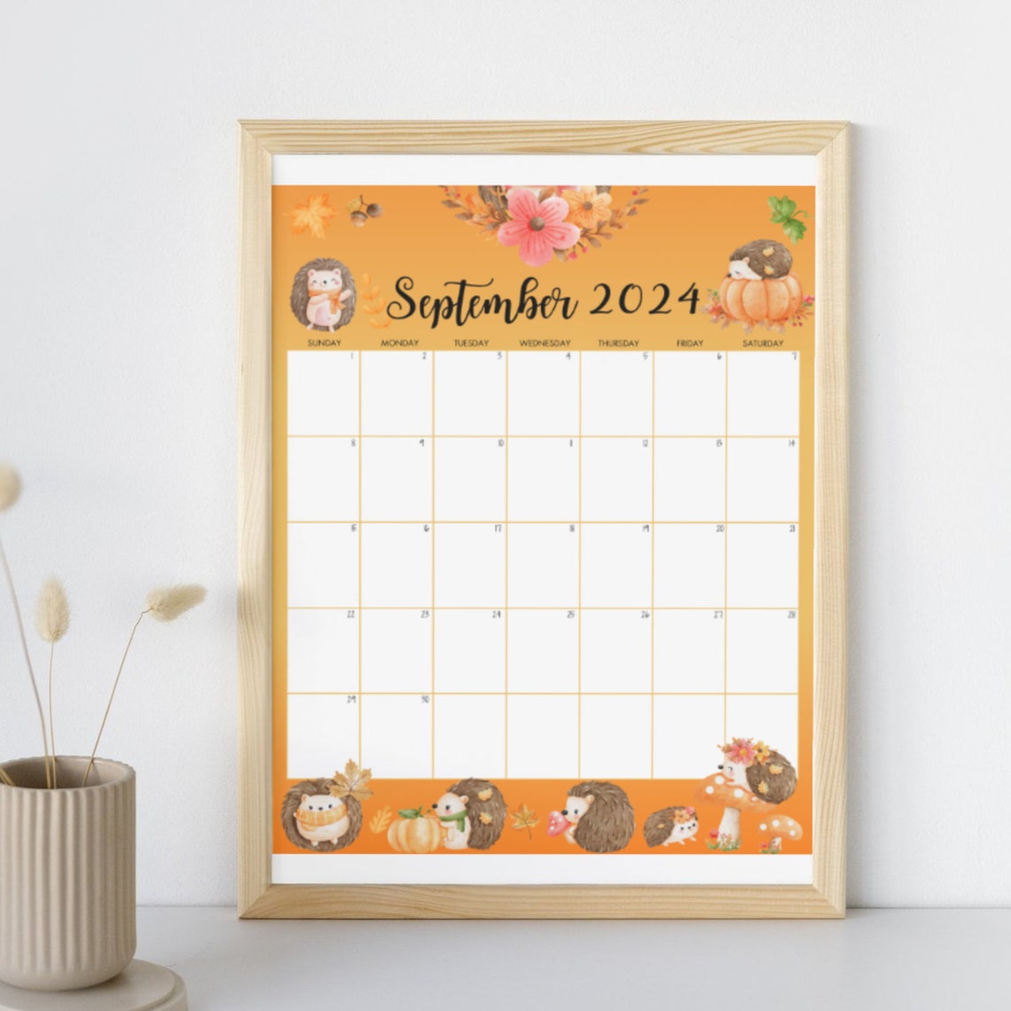 EDITABLE September 2024 Calendar, Kids Weekly Schedule, Homeschool ...