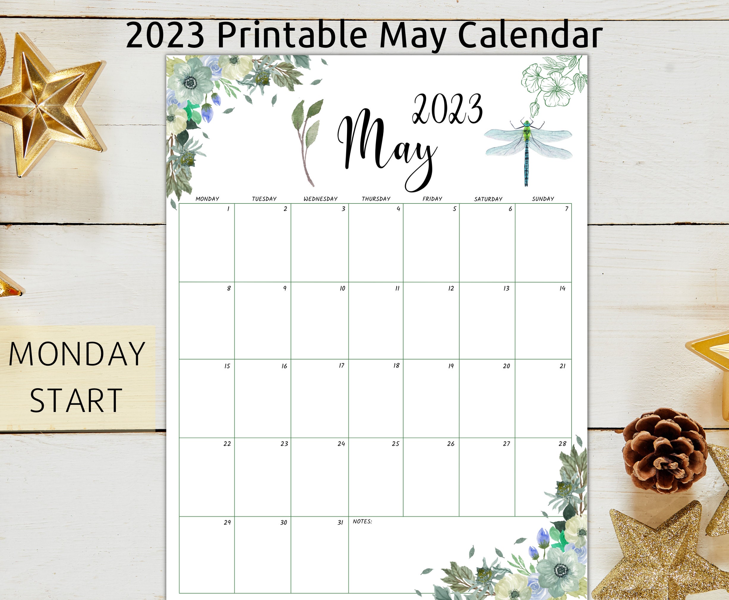 Editable 2023 May Planner Printable May Calendar Minimalist - Etsy Hong ...