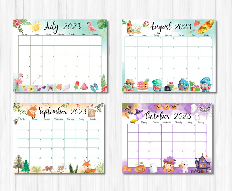 EDITABLE Academic Calendar, Printable Fillable Planner, Homeschool ...