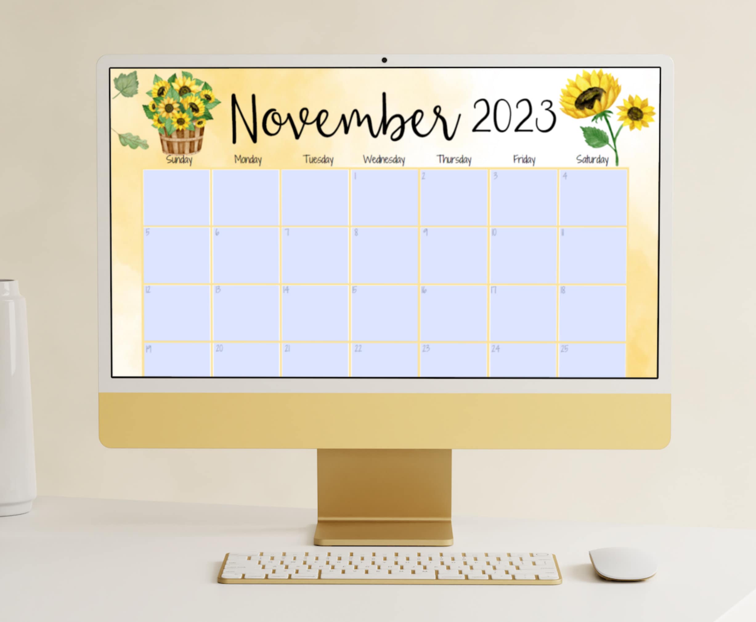 EDITABLE Academic Calendar 2023-2024 From August to July - Etsy