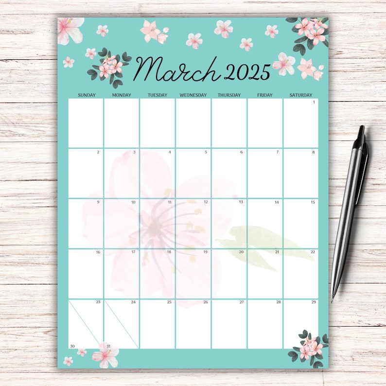 Editable 2025 March Calendar, Printable 2025 March Planner, Kids School ...