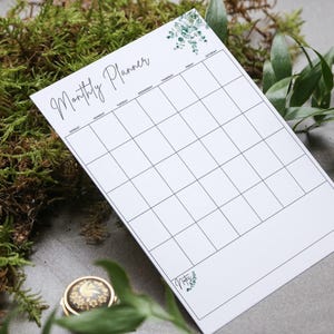 Printable Monthly Planner, Organizer, Work Planner, Simple Monthly ...