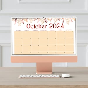 EDITABLE October 2024 Calendar, Academic Calendar, Beautiful Fall ...