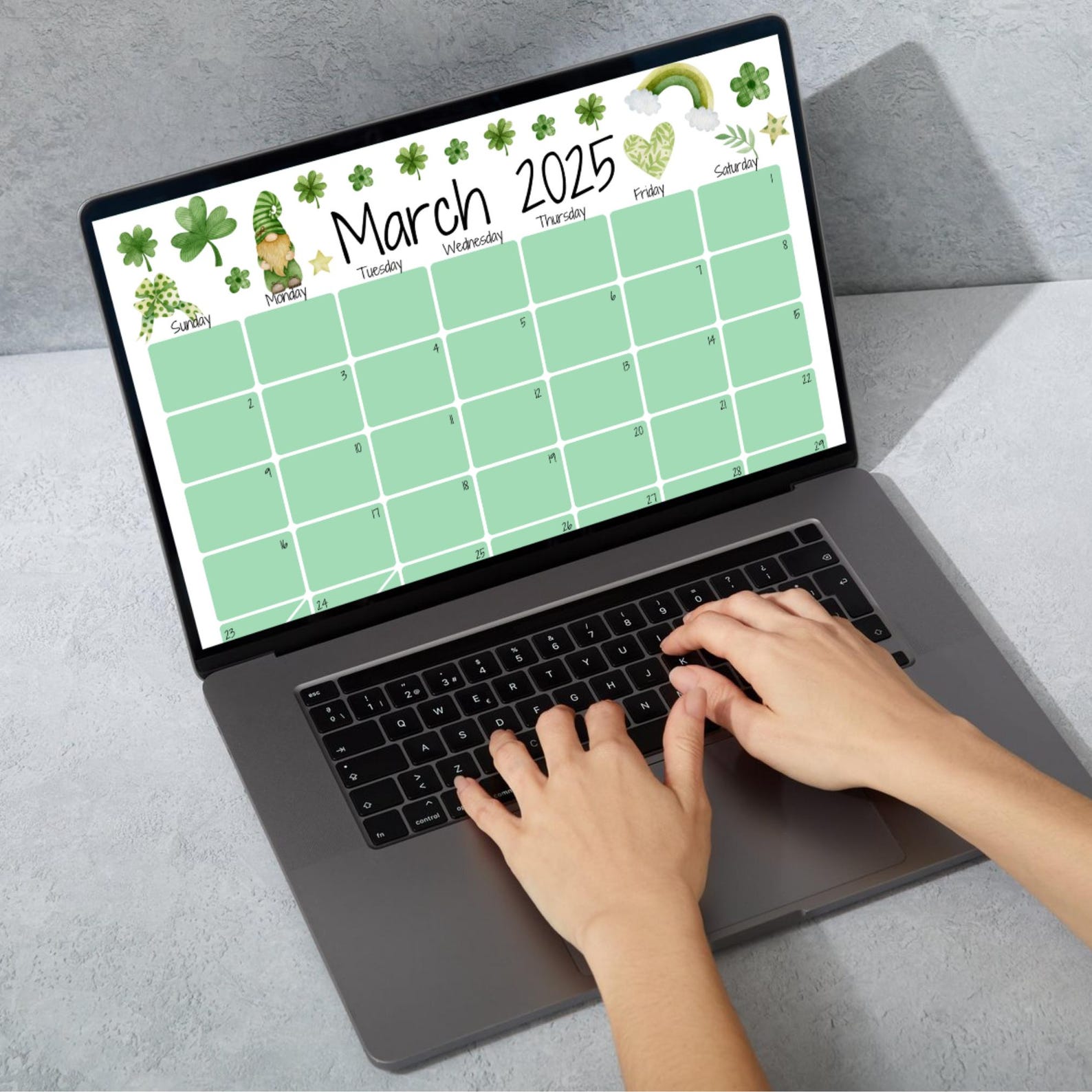 EDITABLE March 2025 Calendar, Printable Planner, Fillable Calendar ...