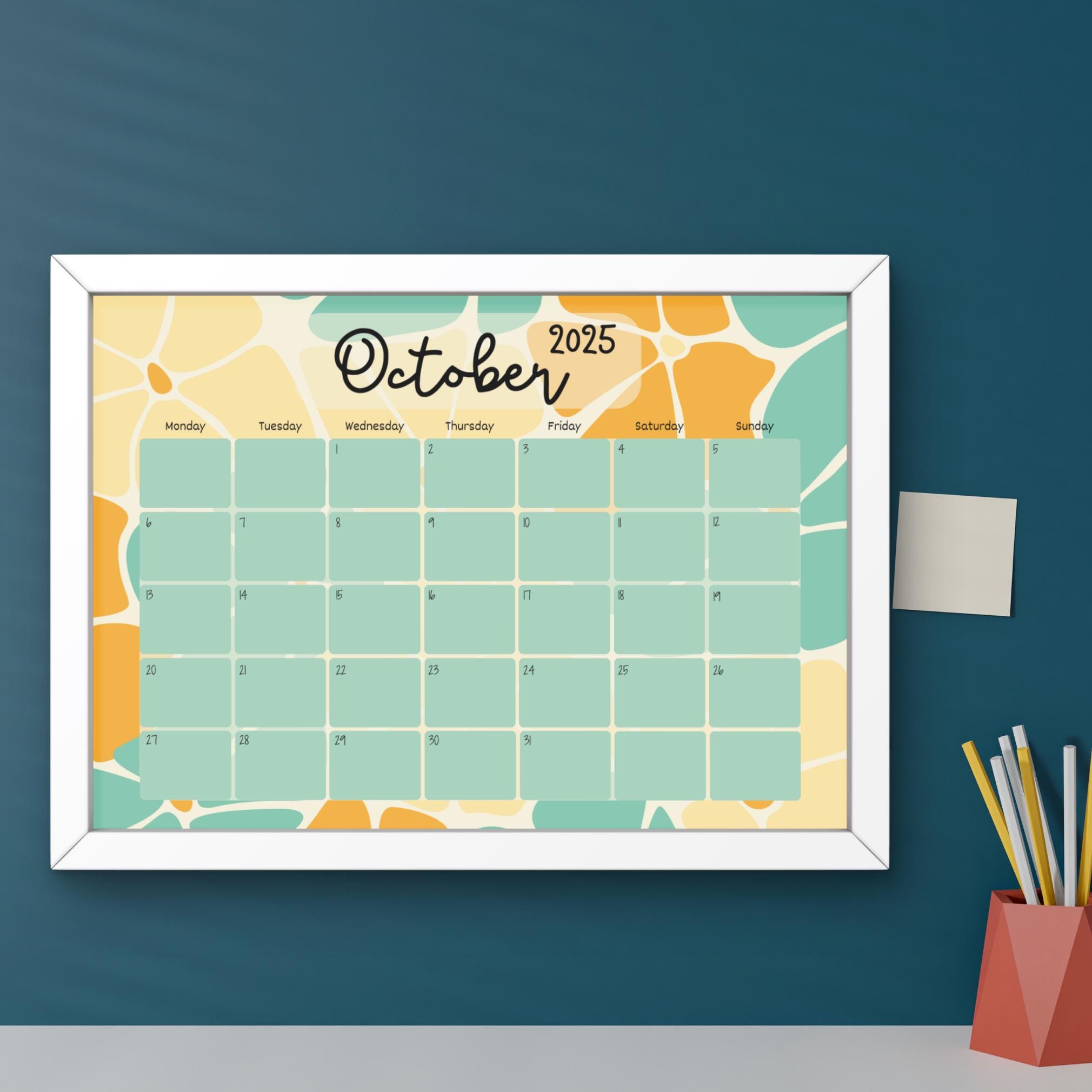 October 2025 Printable Calendar | Aesthetic Monthly Planner PDF ...