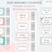 Printable Kids Reward Coupons, Editable Reward Coupons, Pre-filled ...