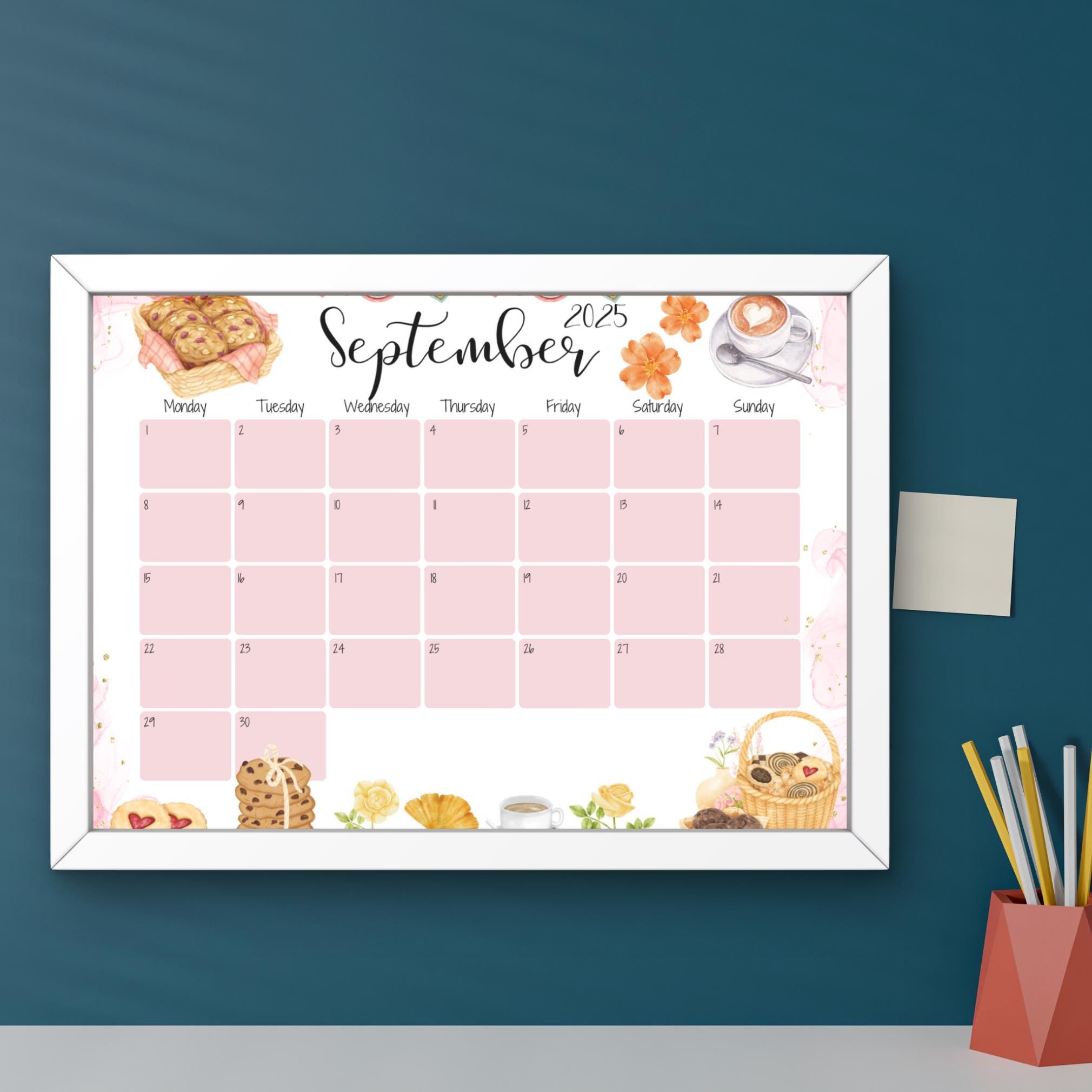 EDITABLE September 2025 Calendar, Homeschool Calendar, Back to School ...