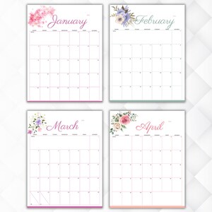 EDITABLE Monthly Calendar 2025, Printable Monthly Planner, 2025 Planner ...