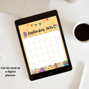 September 2025 Printable Calendar - Back-to-school Theme | Homeschool ...