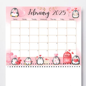 EDITABLE February 2025 Calendar, Valentine's Day, Homeschool, Loving ...