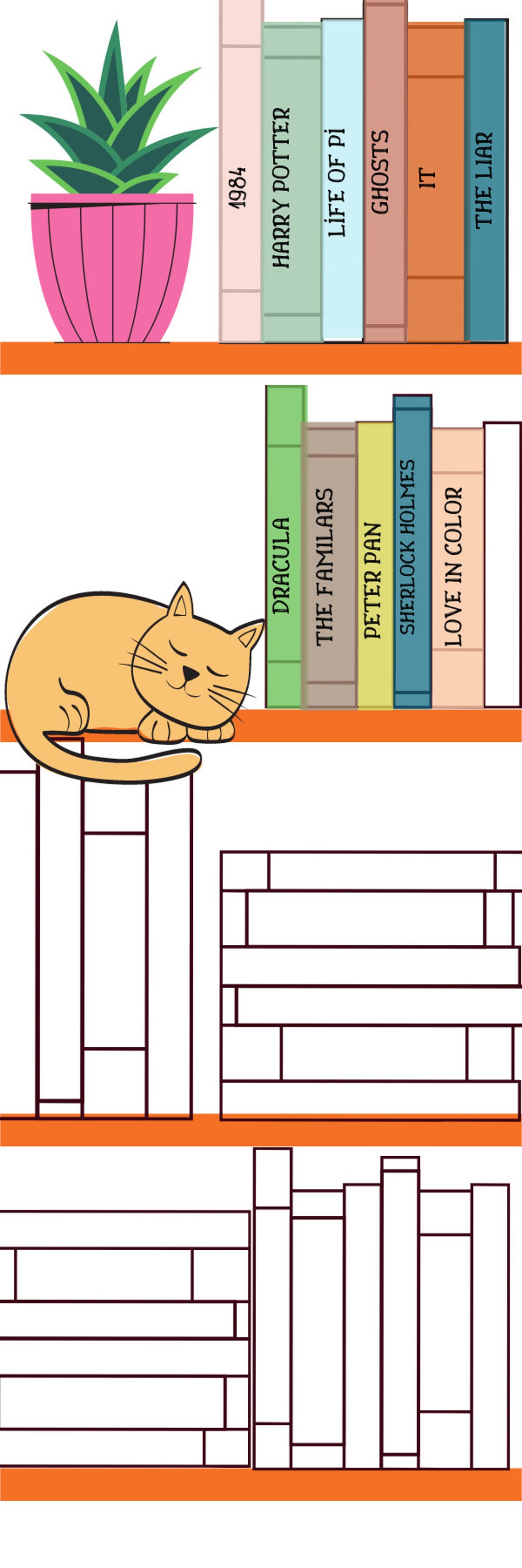 Book Tracker Bookmark Printable Printable Bookmarks Set - Etsy