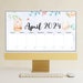 EDITABLE April 2024 Calendar, Happy Easter Day, Cute Bunnies, Printable ...