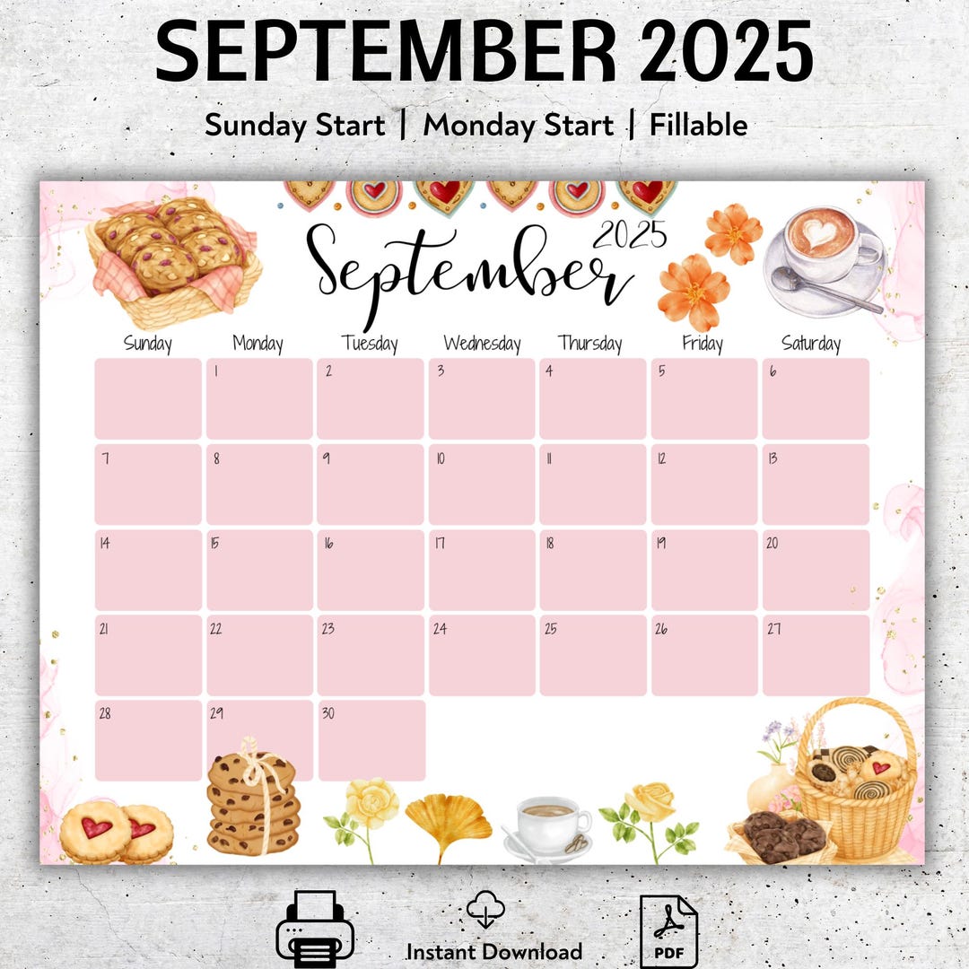 EDITABLE September 2025 Calendar, Homeschool Calendar, Back to School ...