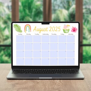 EDITABLE August 2025 Calendar, Printable Vacation Planner, Wonderful ...