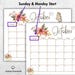 EDITABLE October 2025 Calendar, Beautiful Pumpkins, Colorful Flowers ...