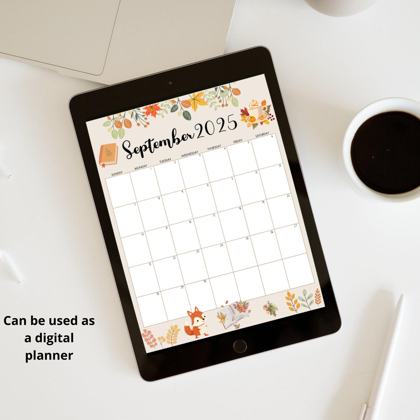 EDITABLE September 2025 Calendar With Autumn Theme, Printable September ...