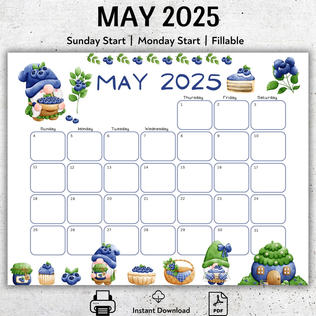 EDITABLE May 2025 Calendar, Kids Calendar School, Homeschool Planner ...