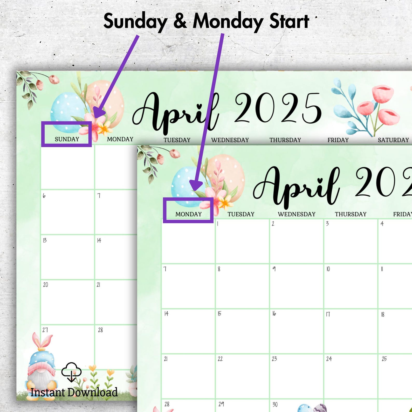 EDITABLE April 2025 Calendar, Printable April Calendar, Homeschool ...