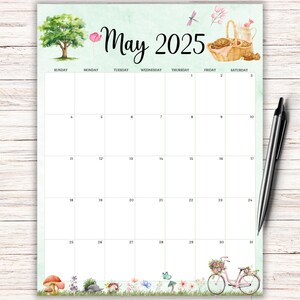 EDITABLE May 2025 Calendar, Printable May 2025 Calendar, Welcome Summer ...