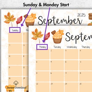 EDITABLE September 2025 Calendar, College Planner, Homeschool Calendar ...