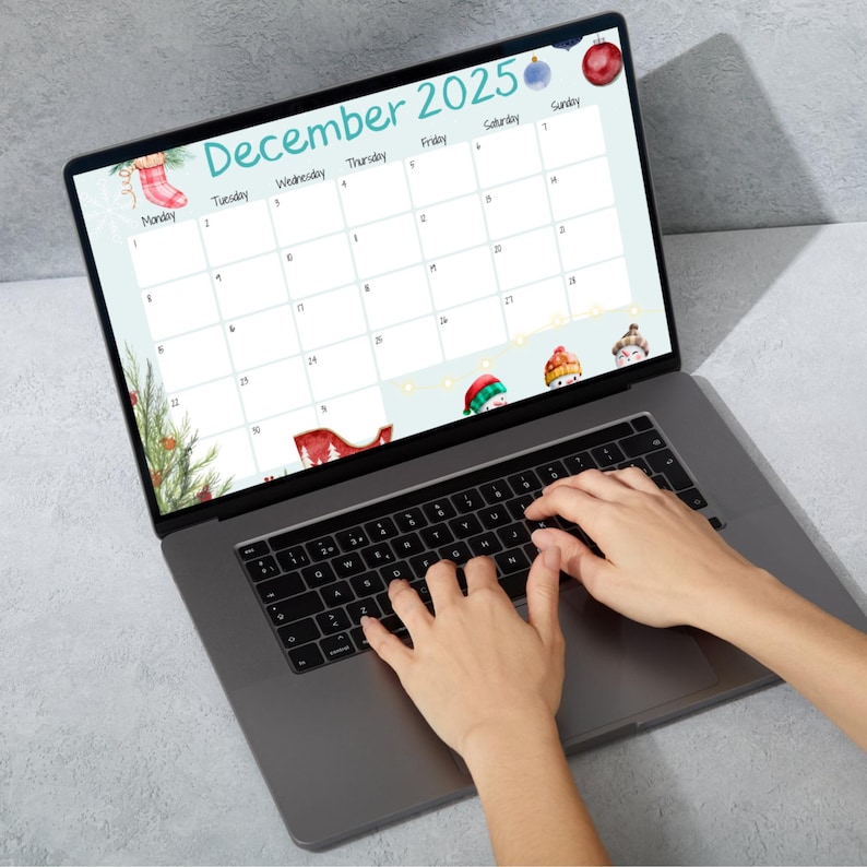 EDITABLE December 2025 Calendar, Christmas Planner, Cute Snowmen ...