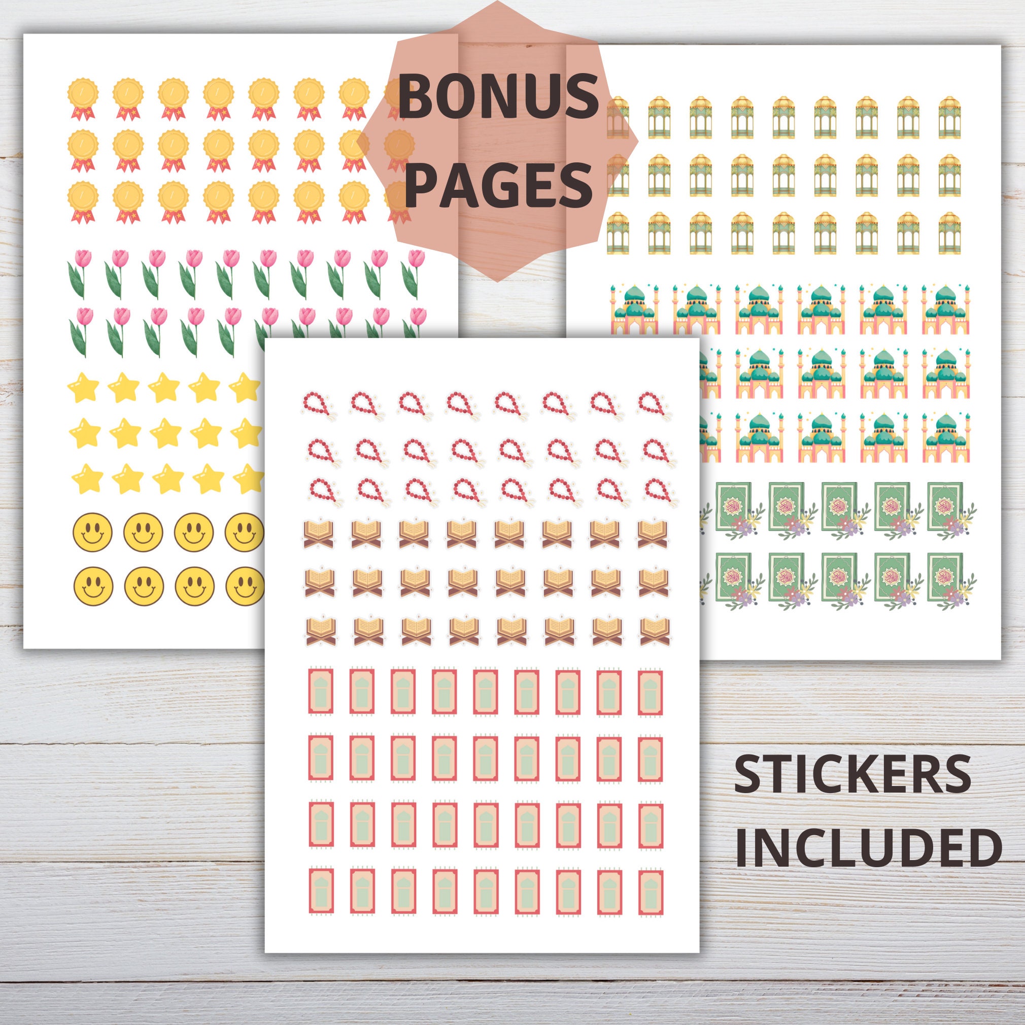 Muslim Prayer Tracker, Printable Salah Tracker, Prayer Chart for Kids ...