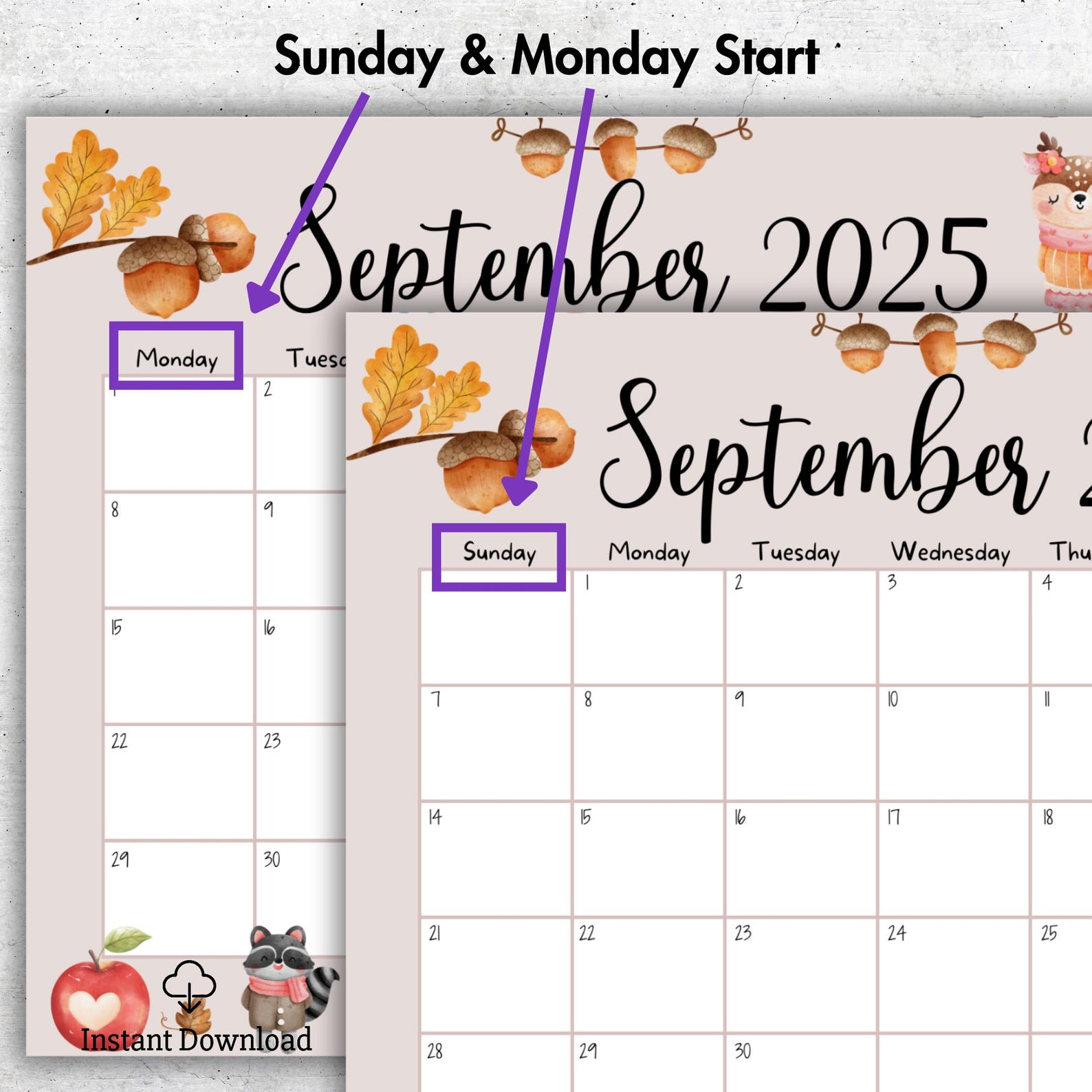 EDITABLE September 2025 Calendar, Fillable September Planner ...
