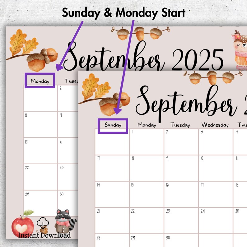 EDITABLE September 2025 Calendar, Fillable September Planner ...