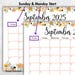 EDITABLE September 2025 Calendar, Homeschool Calendar, Academic ...